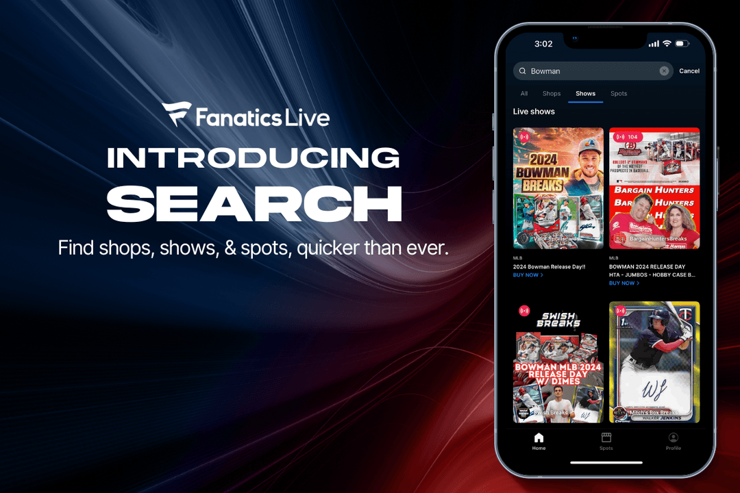 Fanatics Live - New Feature: Search